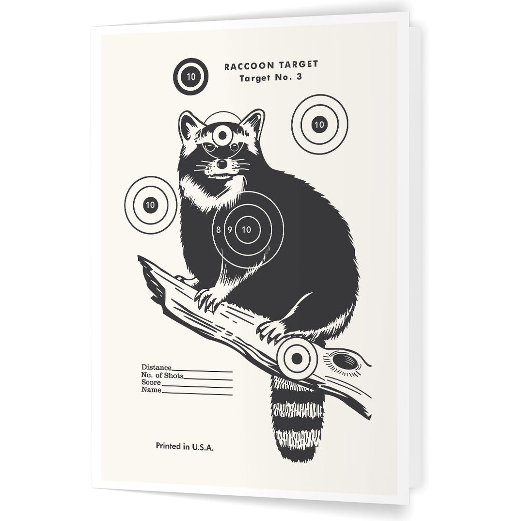Vintage Raccoon Shooting Target Print – Fridgedoor