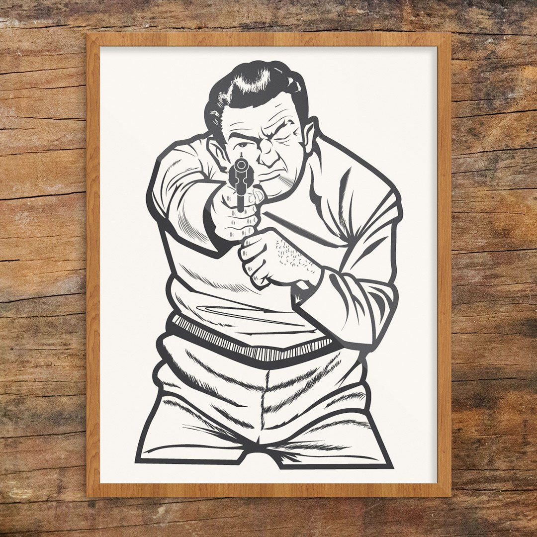 Vintage Shooting Targets Bad Guy Vintage Shooting Range Target" Magnet