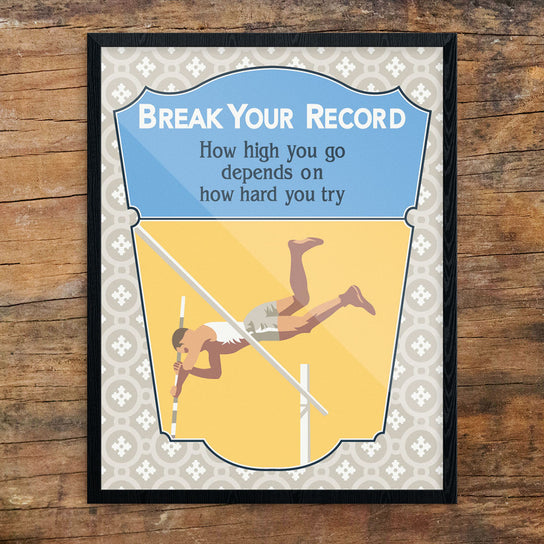 Break Your Record Mather & Co Motivational Poster – Fridgedoor