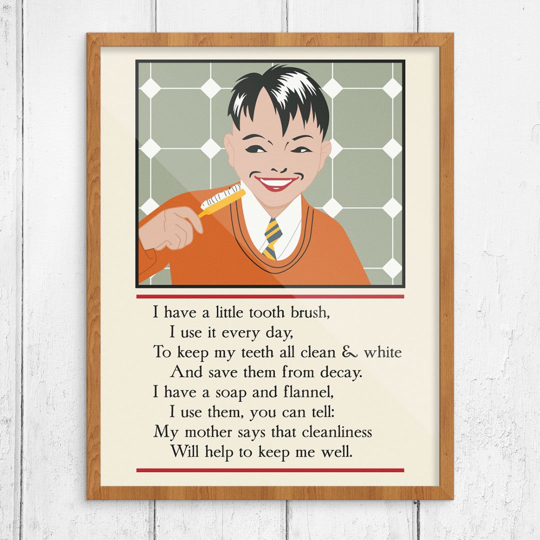 I Have a Little Toothbrush Poem Print – Fridgedoor