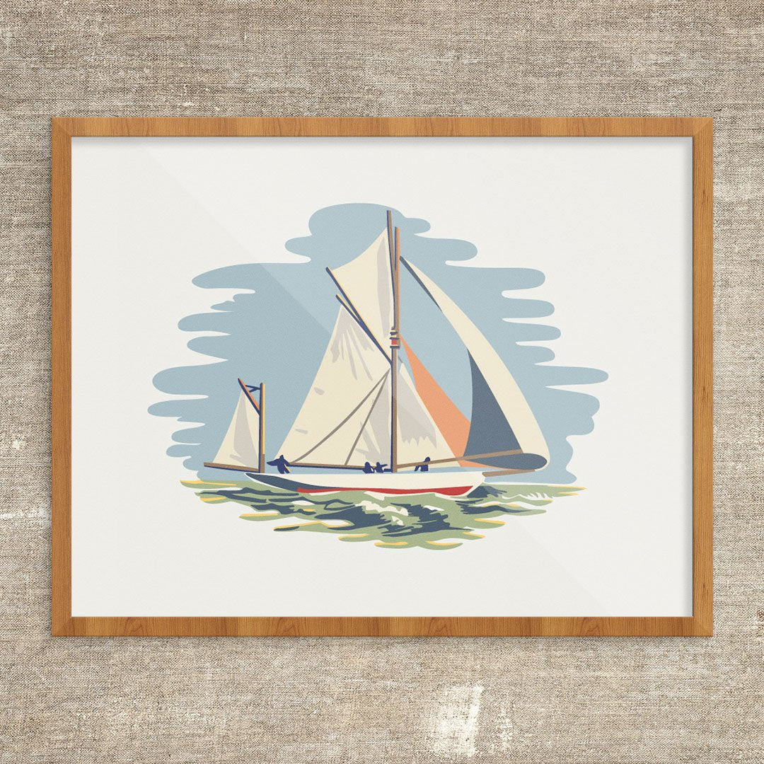 Vintage Cruising Saiboat Print – Fridgedoor