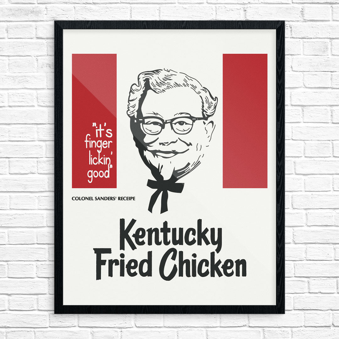 Kentucky Fried Chicken Finger Lickin' Good Col Sanders Print – Fridgedoor