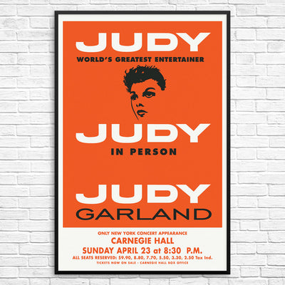 Judy Garland at Carnegie Hall Concert Poster Print – Fridgedoor